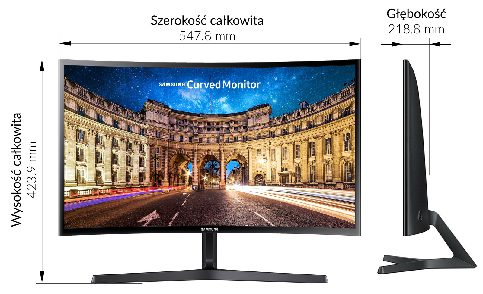 Samsung C24F396FHR W24" A | MONITORY POLEASINGOWE \ WIELKOŚĆ \ 24 cale ...